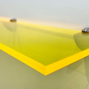Neon Yellow Acrylic Shelf Available in Different Sizes, Contact Us for ...