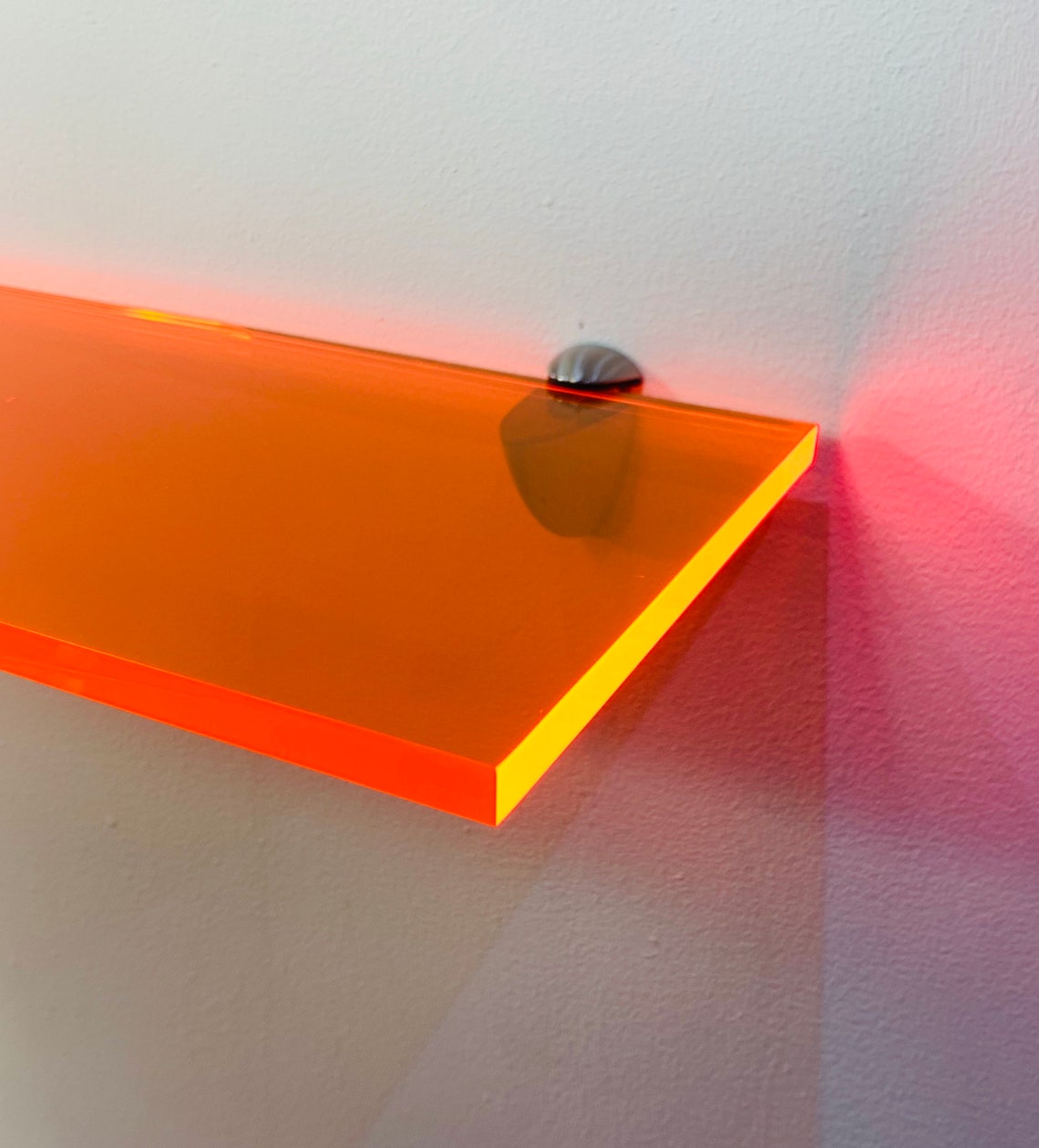 Perspex/acrylic Coloured Shelves - Orange Neon for Interiors - Etsy