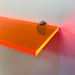 Orange Perspex Acrylic Shelves for Interiors - Wall Clamps Included ...