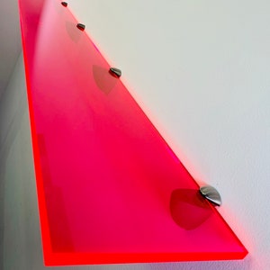 Perspex/acrylic Coloured Shelves - Red Neon for Interiors - Etsy