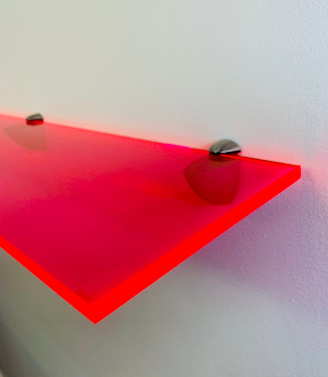 Perspex/acrylic Coloured Shelves Red Neon for Interiors - Etsy