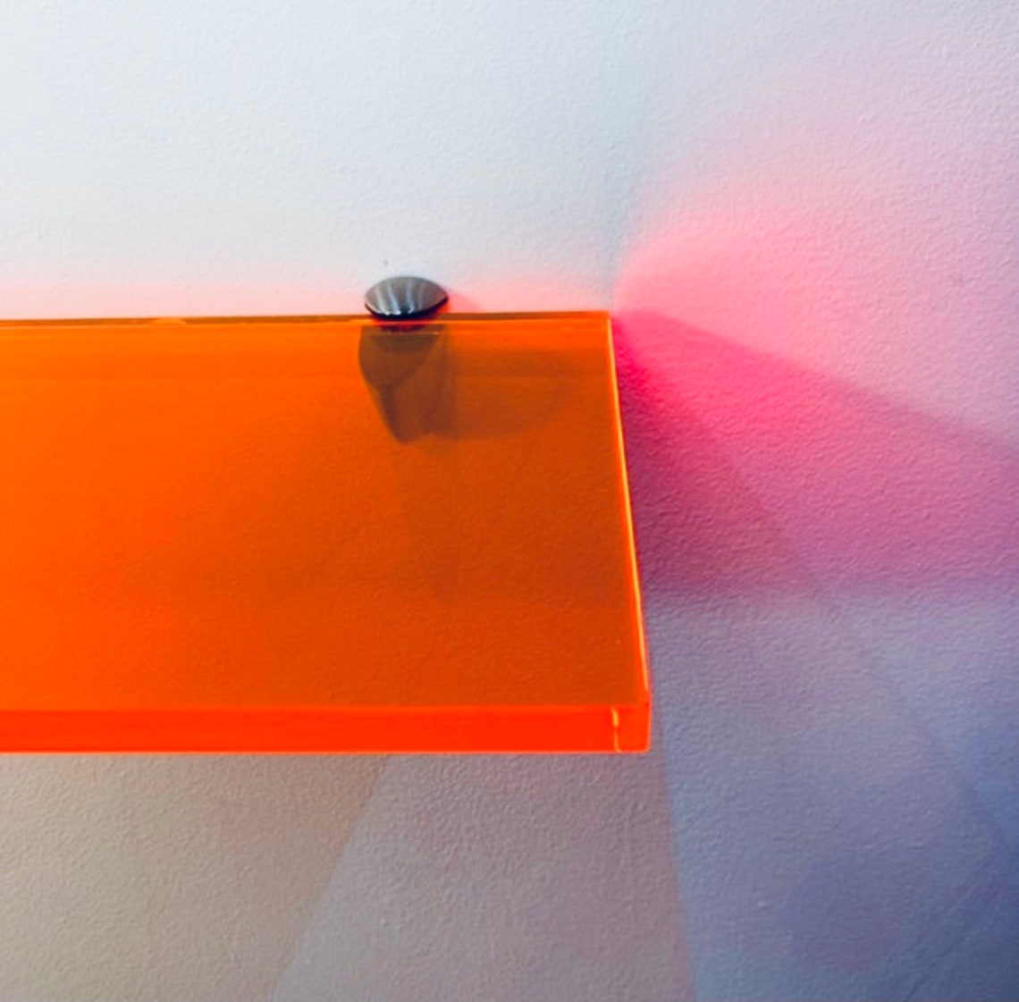 Orange Perspex Acrylic Shelves for Interiors Wall Clamps - Etsy