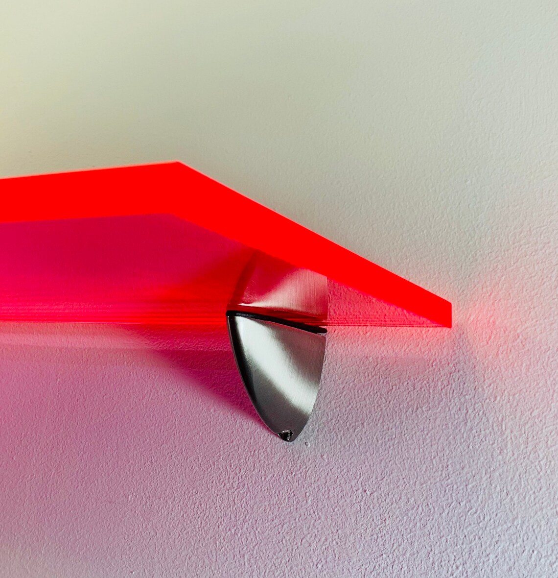 Perspex/acrylic Coloured Shelves Red Neon for Interiors - Etsy