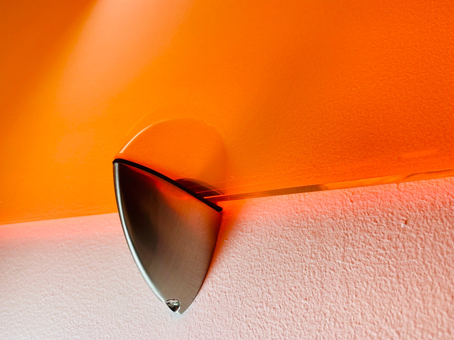 Perspex/acrylic Coloured Shelves - Orange Neon for Interiors - Etsy