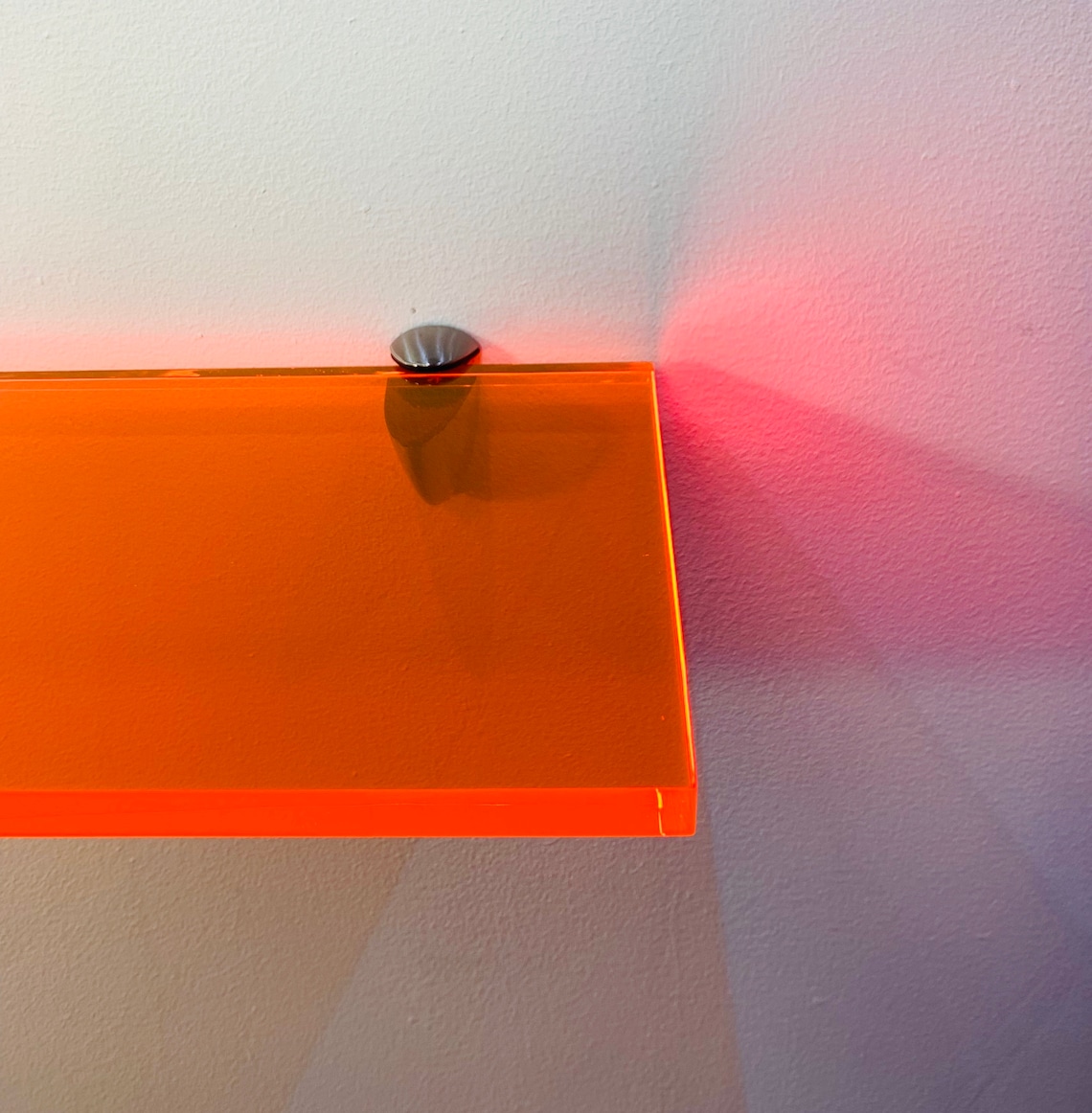 Perspex/acrylic Coloured Shelves - Orange Neon for Interiors - Etsy