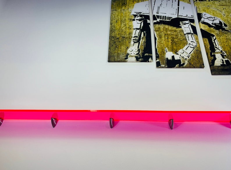 Perspex/acrylic Coloured Shelves Red Neon for Interiors - Etsy UK