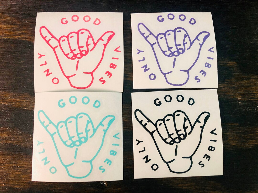 Rad Dude Decals Vibes Only Decal Good Vibes Decal Positive Decals ...
