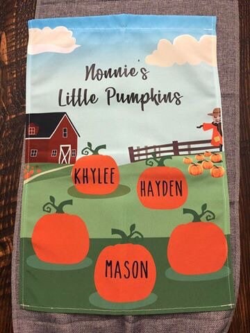 Pumpkin Patch Garden Flags Personalized Pumpkin Flags - Etsy