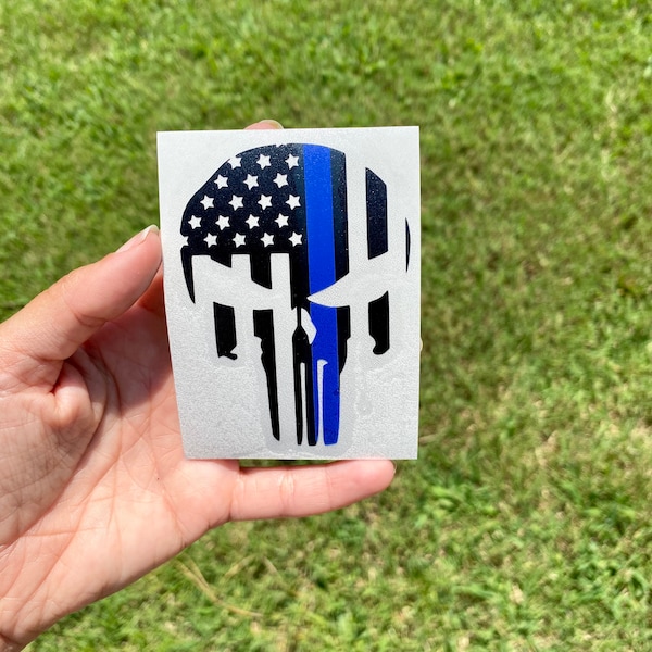 Police Skull Decal - Etsy