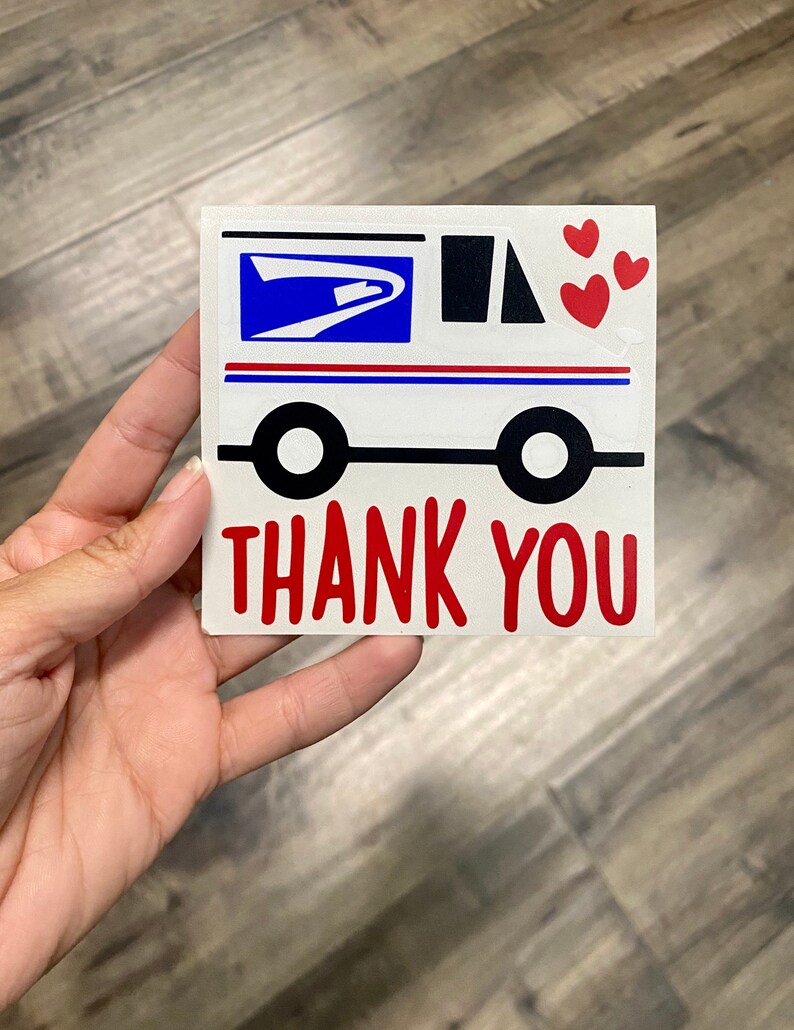 Postal Worker Decals Thank You Decals Mailbox Decals | Etsy