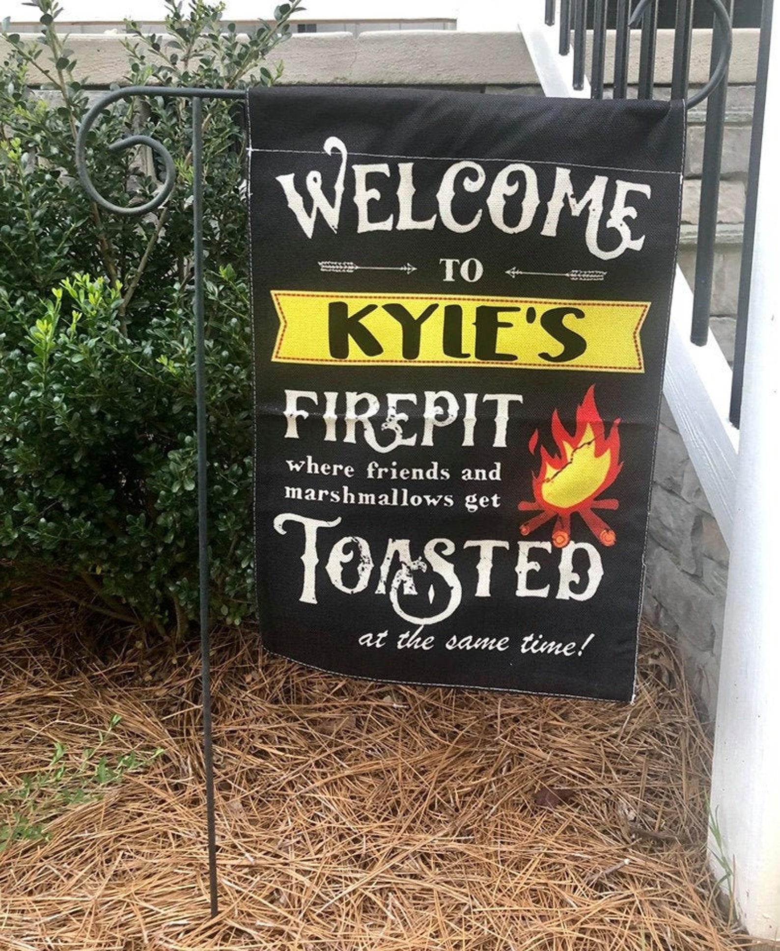 Fire Pit Flag Personalized Fire Pit Flags Camper Flags - Etsy