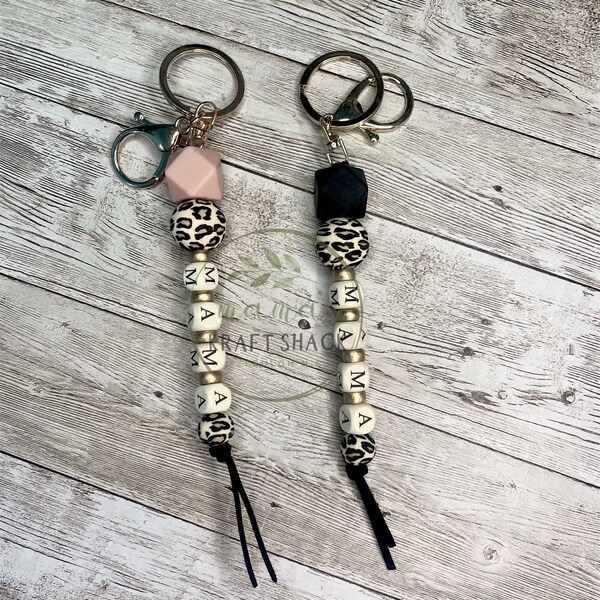 Mama Beaded Keychain - Etsy
