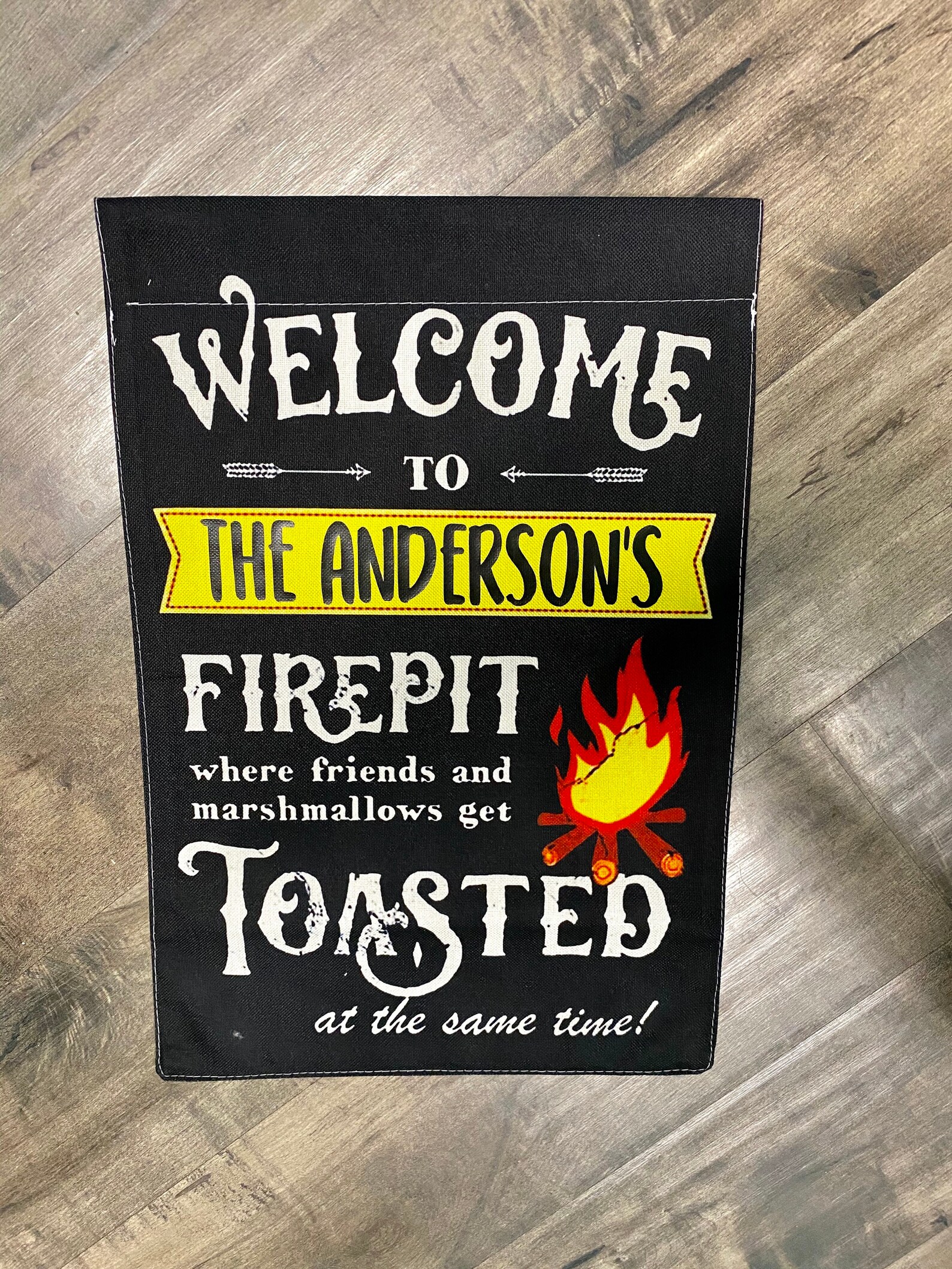 Fire Pit Flag, Personalized Fire Pit Flags, Camper Flags, Campsite ...