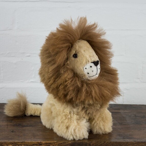 Beautiful Handmade Brown Lion Soft Toys. Made From 100% Alpaca | Etsy