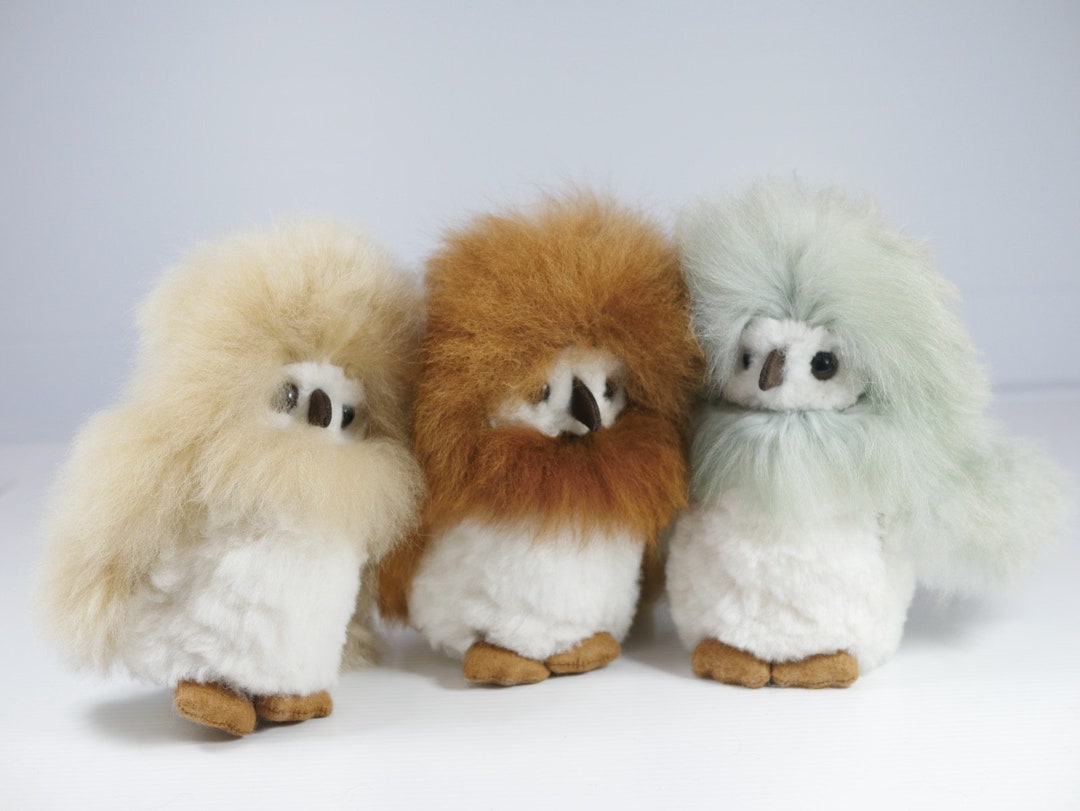 Owl Fur Soft Toy Alpaca Handmade Collectible Alpaca Toys - Etsy