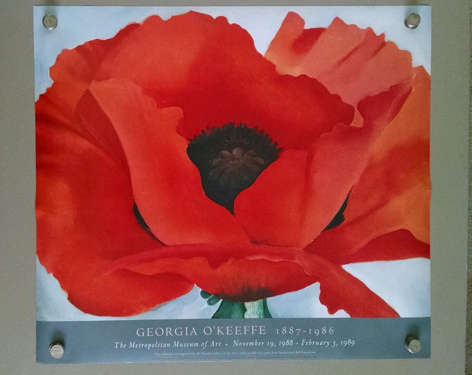 Georgia O’keeffe Exhibition Poster, Red Poppy, Metropolitan Museum of ...