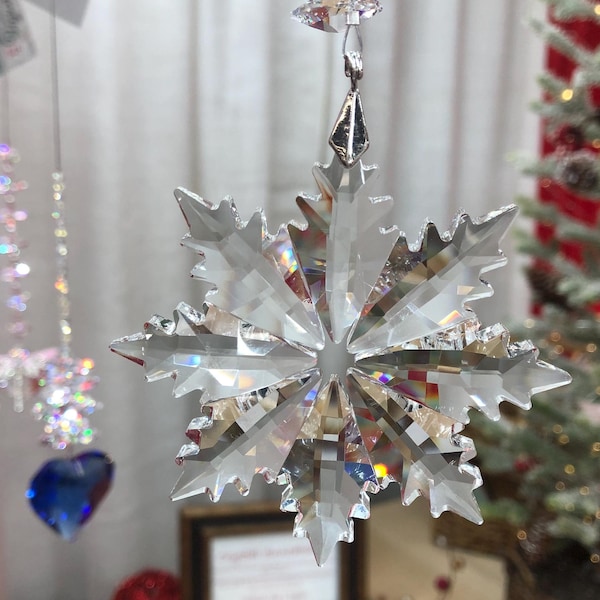 Snowflake Suncatcher - Etsy