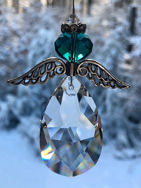 Crystal Angel Suncatcher for Windows Rainbow Maker Hanging - Etsy
