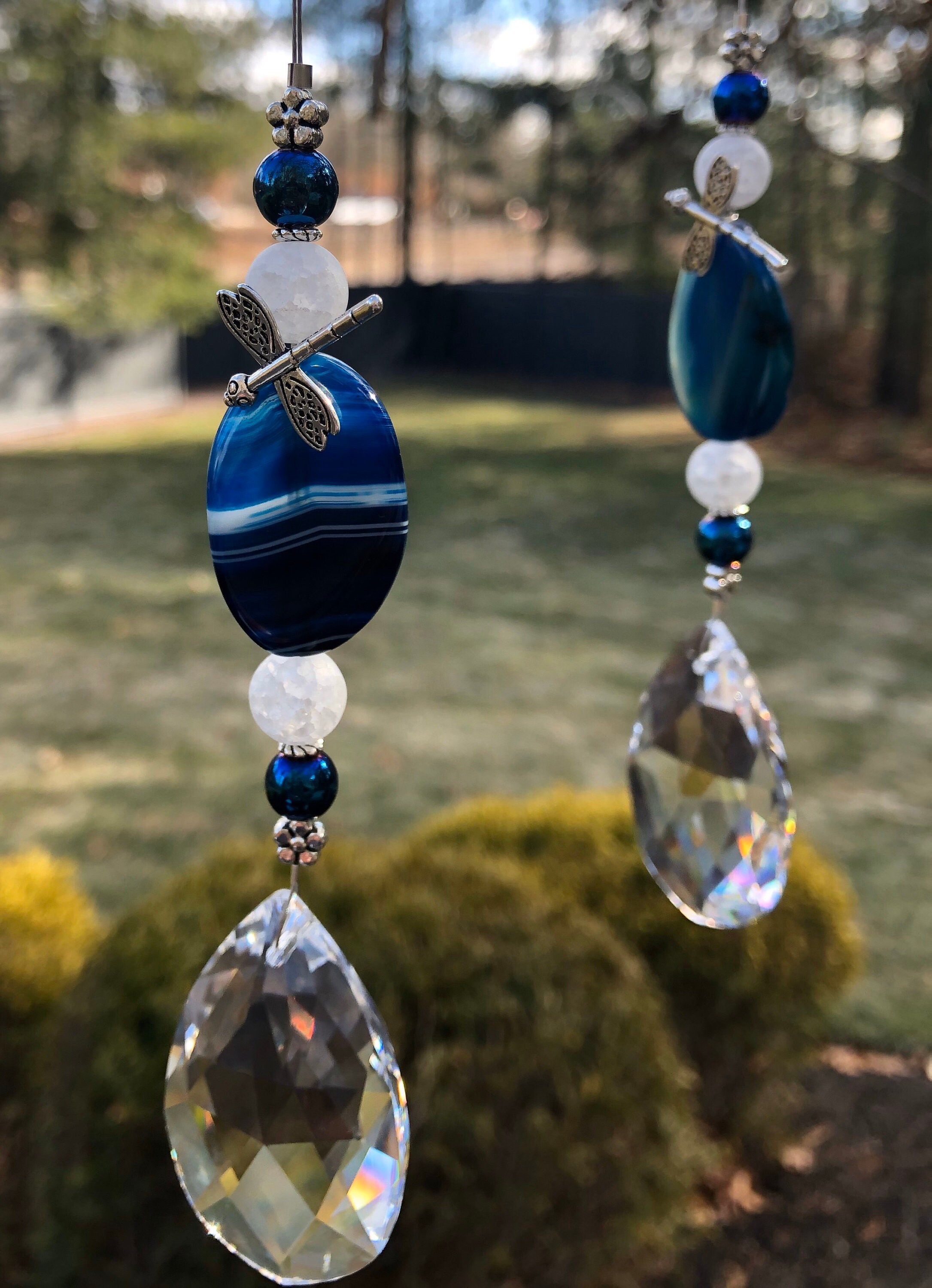 Dragonfly Crystal Suncatcher for Windows, Rainbow Maker, Hanging ...