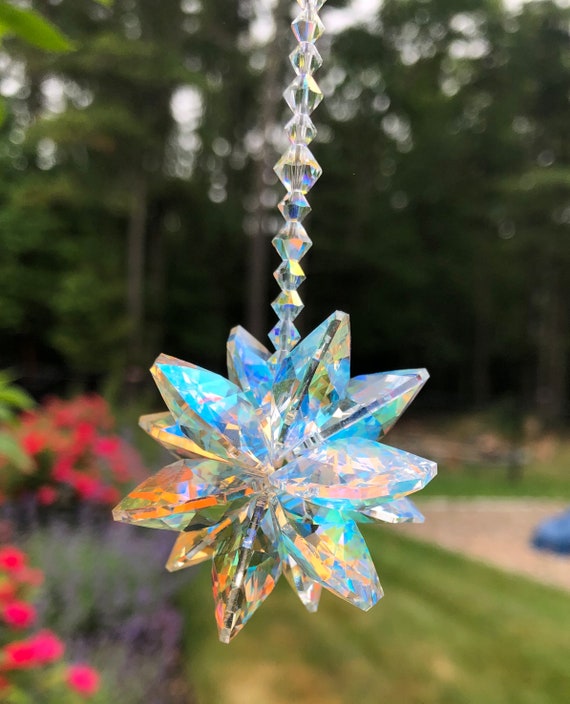 Chakra Crystal Suncatcher for Window Hanging Office,Garden Home Crystal ...