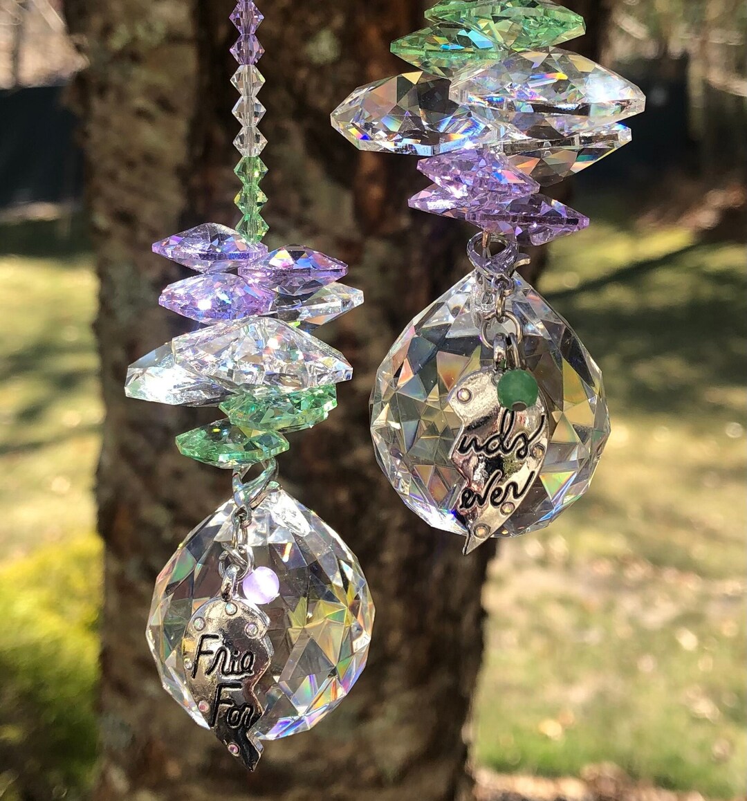 Best Friends Forever Crystal Suncatcher, Rainbow Maker for Window ...