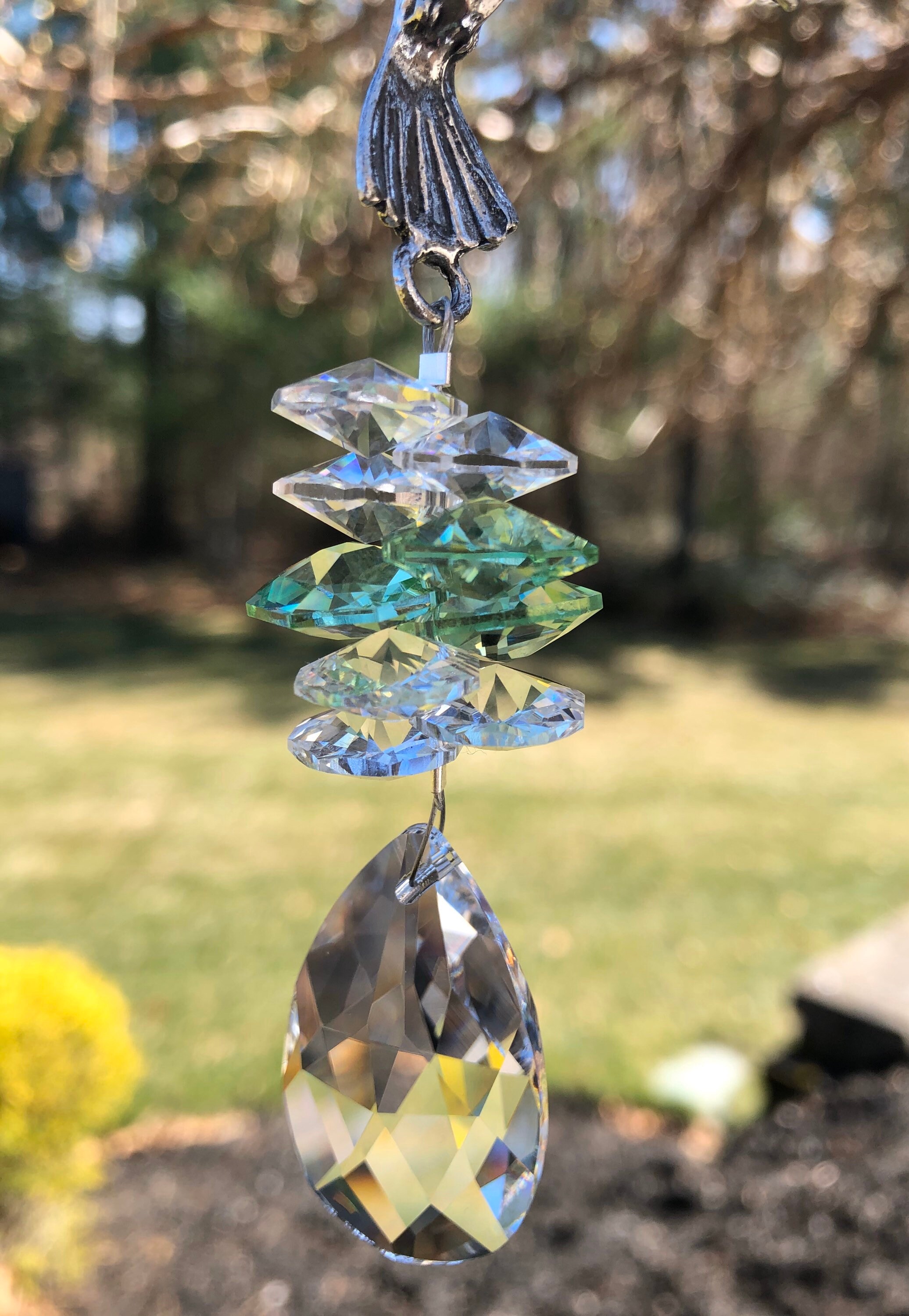 Hummingbird Crystal Suncatcher Rainbow Maker Hanging Prism | Etsy