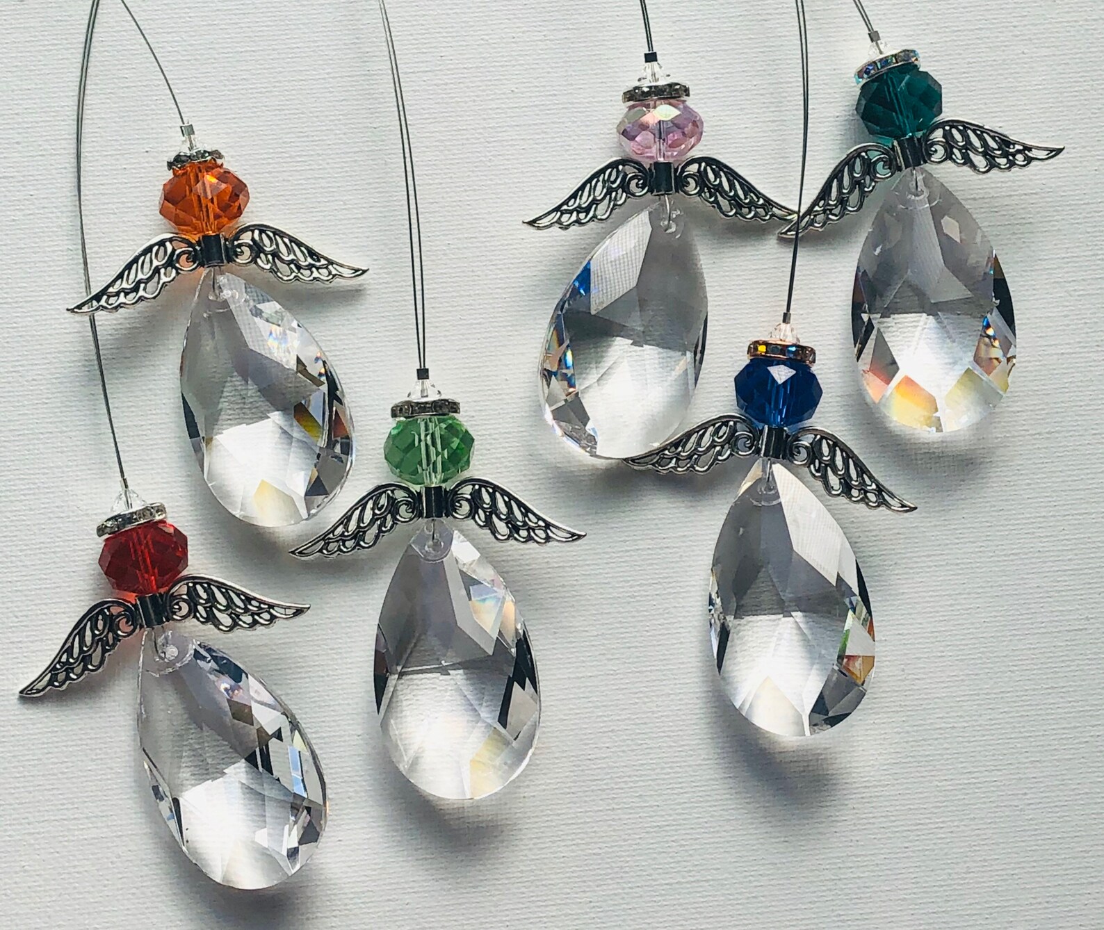 Crystal Angel Suncatcher for Windows Hanging Angel Rainbow - Etsy