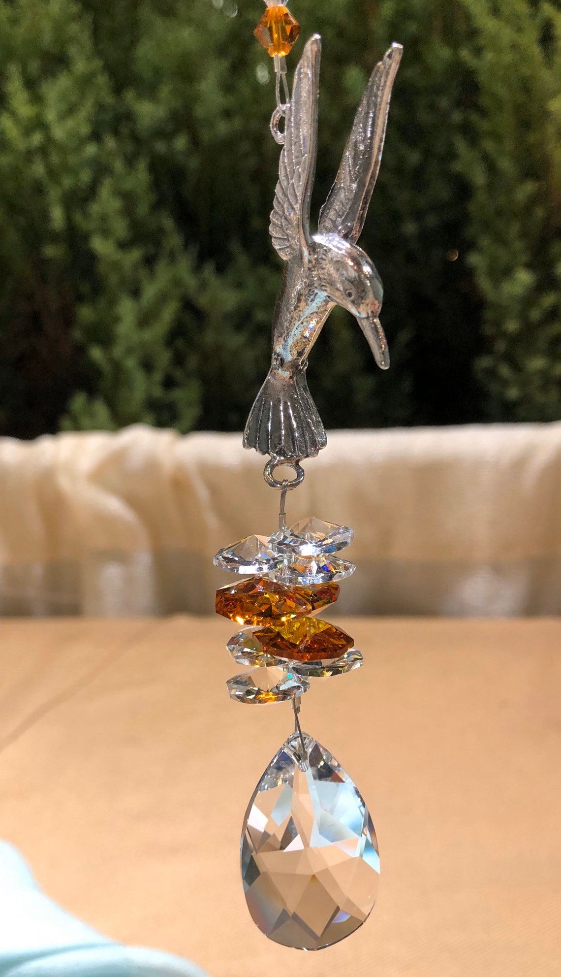 Hummingbird Crystal Suncatcher Rainbow Maker Hanging Prism - Etsy Denmark