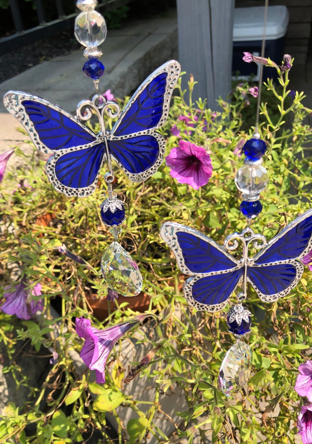 Butterfly Crystal Suncatcher, Rainbow Maker for Window, Hanging Crystal ...