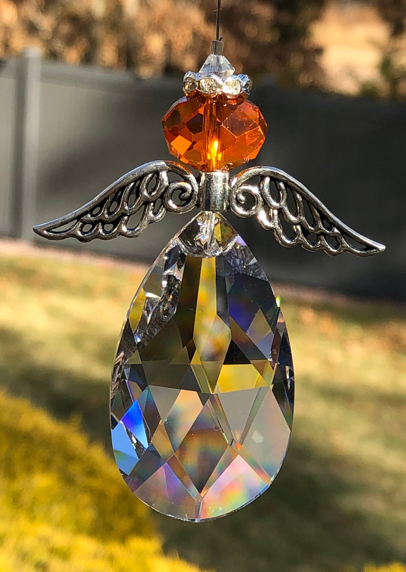 Crystal Angel Suncatcher for Windows Hanging Angel Rainbow - Etsy