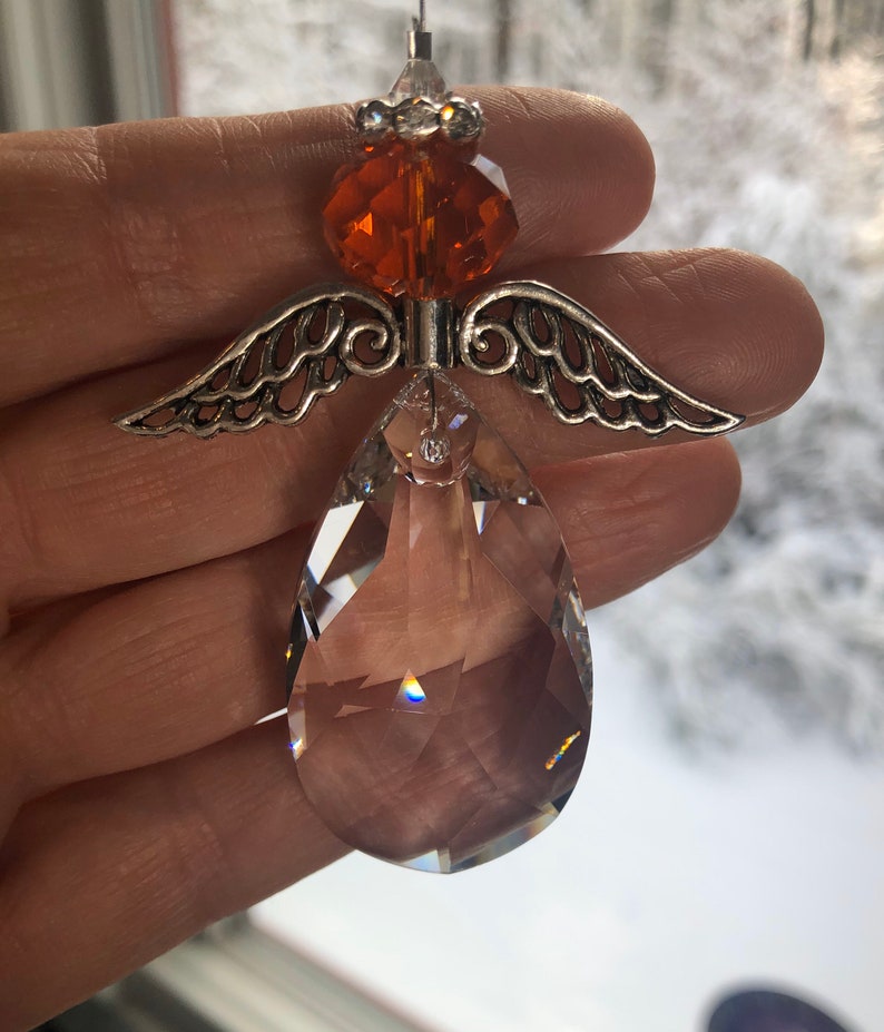 Crystal Angel Suncatcher for Windows Hanging Angel Rainbow - Etsy