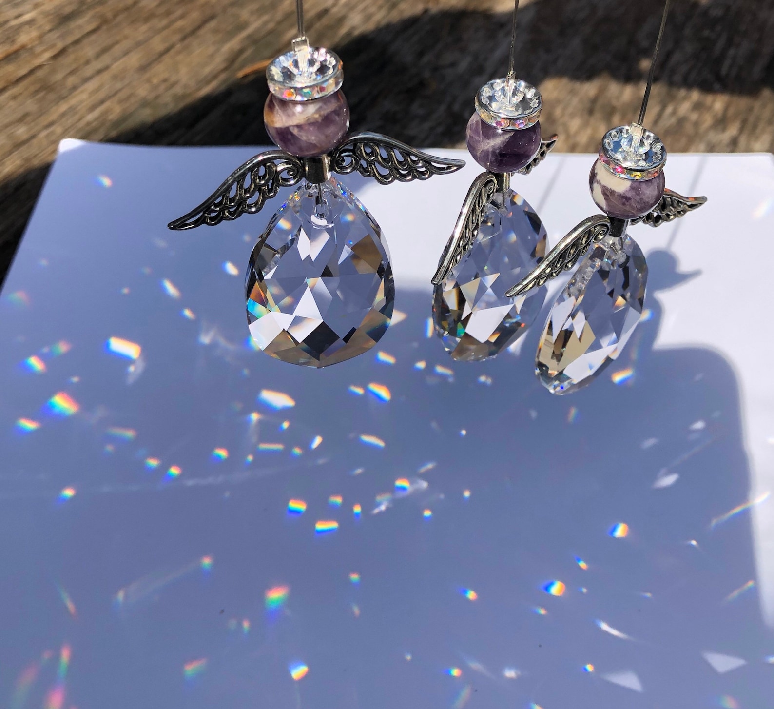 Crystal Angel Suncatcher for Windows, Rainbow Maker, Hanging Angel ...