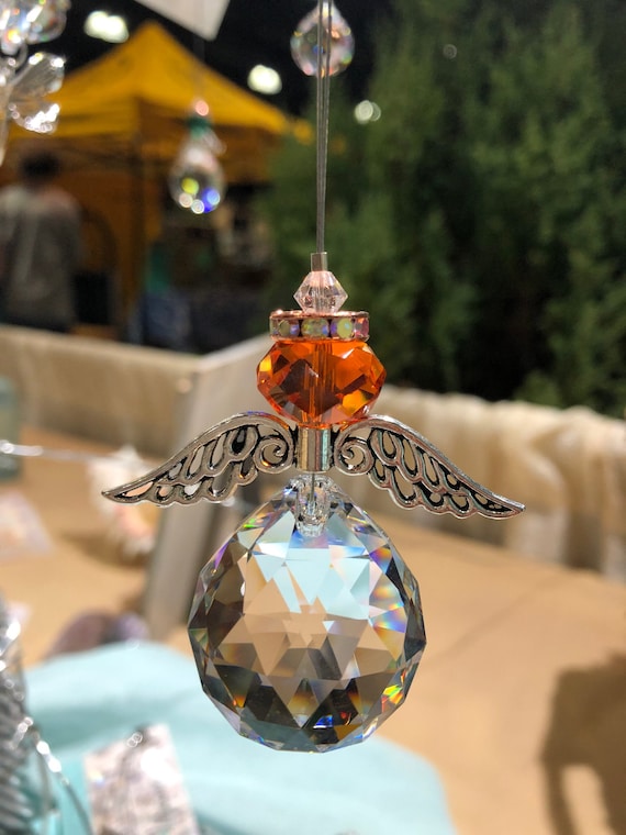 Crystal Angel Suncatcher for Windows Hanging Angel Rainbow - Etsy