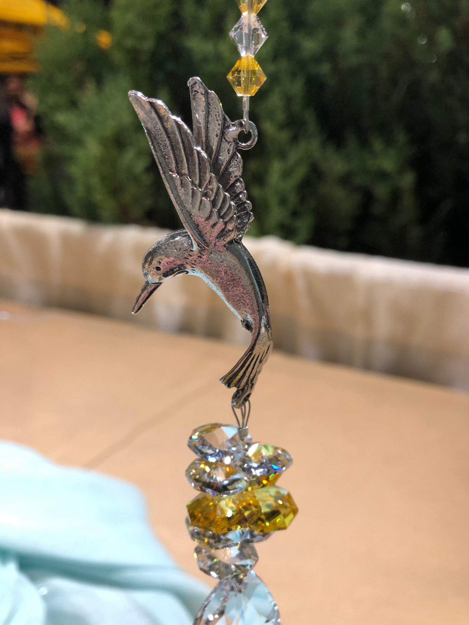 Hummingbird Crystal Suncatcher, Rainbow Maker, Hanging Prism for Window ...