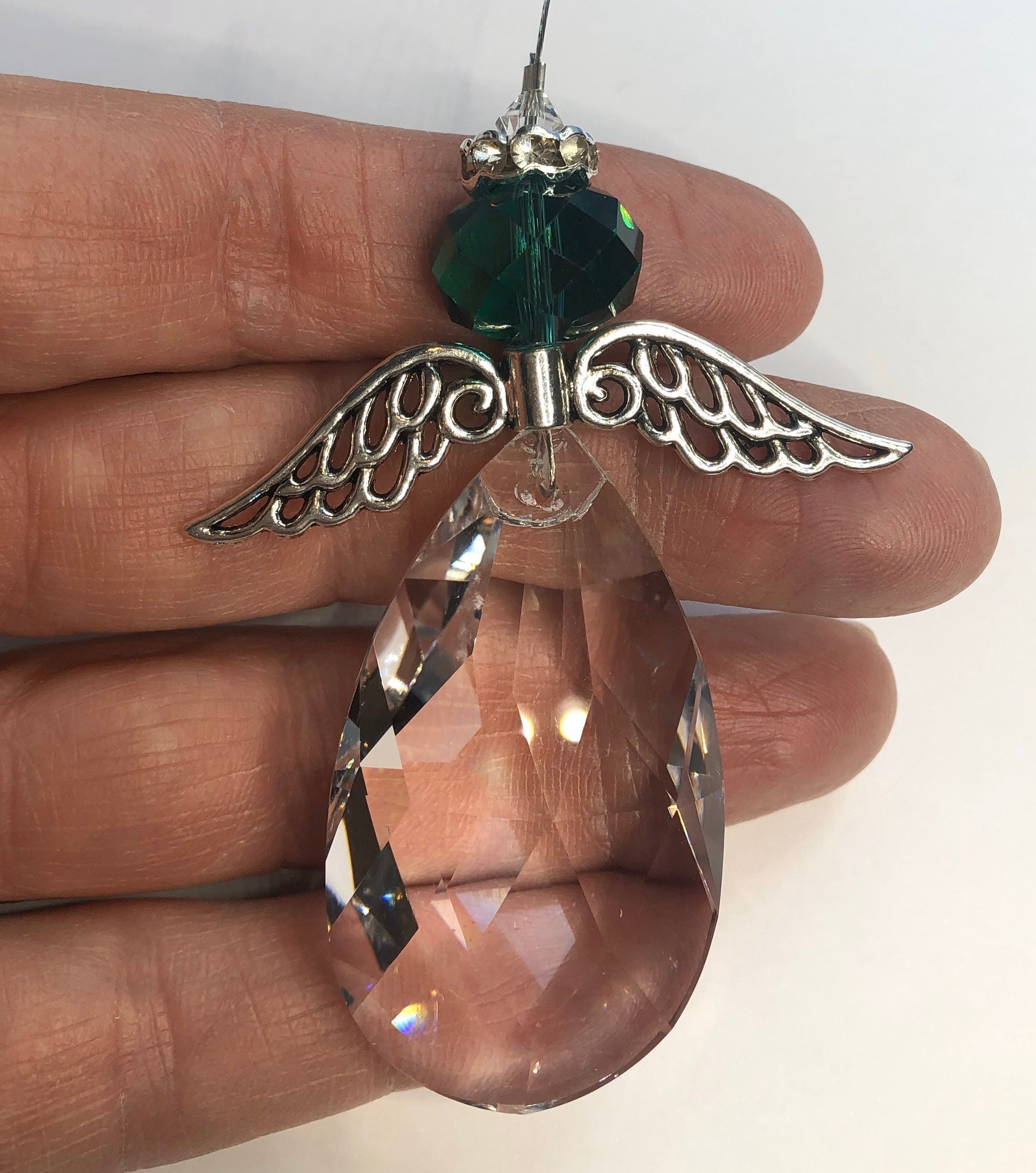 Crystal Angel Suncatcher for Windows, Rainbow Maker, Hanging Angel ...