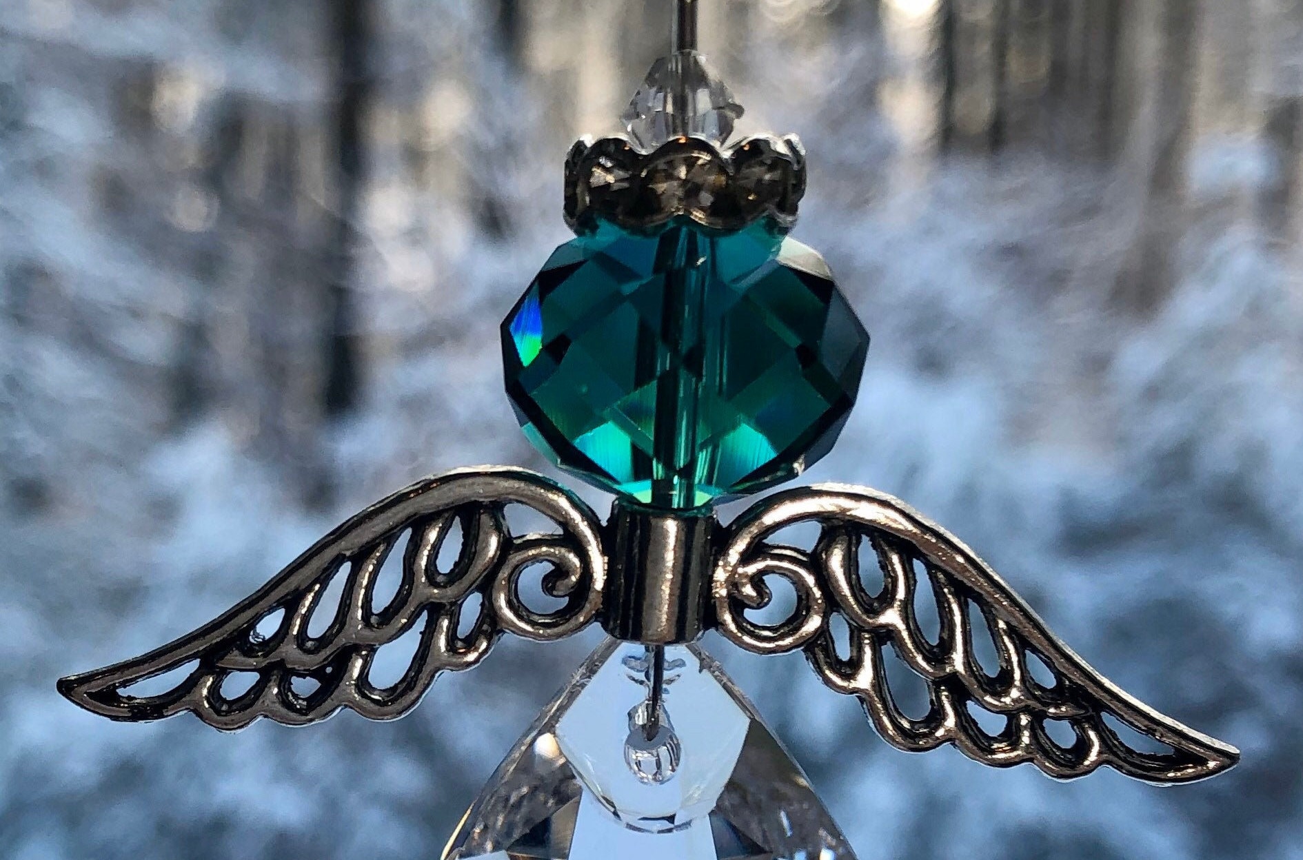 Crystal Angel Suncatcher for Windows, Rainbow Maker, Hanging Angel ...
