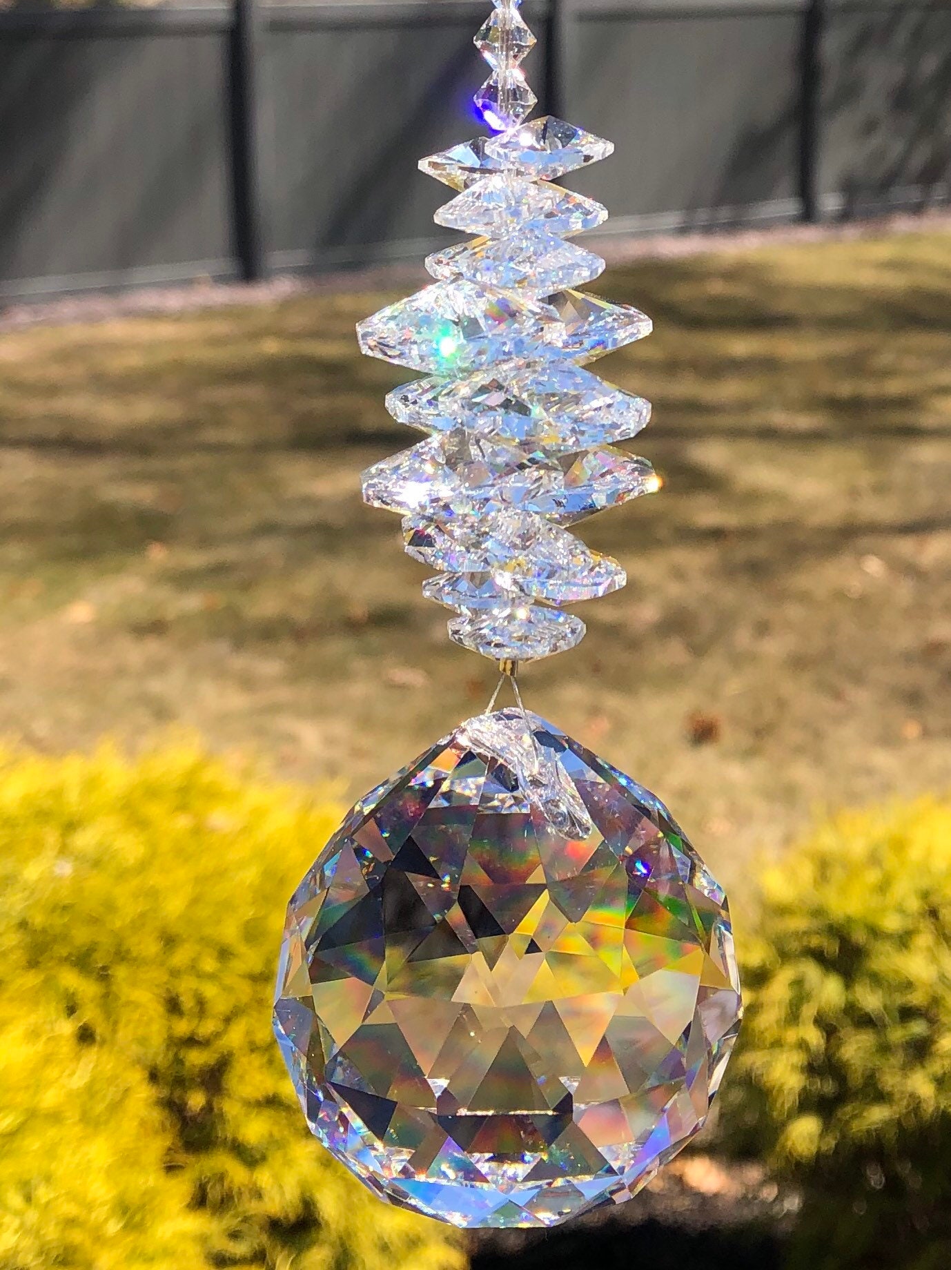 Art & Collectibles Glass Art Suncatchers glass suncatcher yellow Glass ...