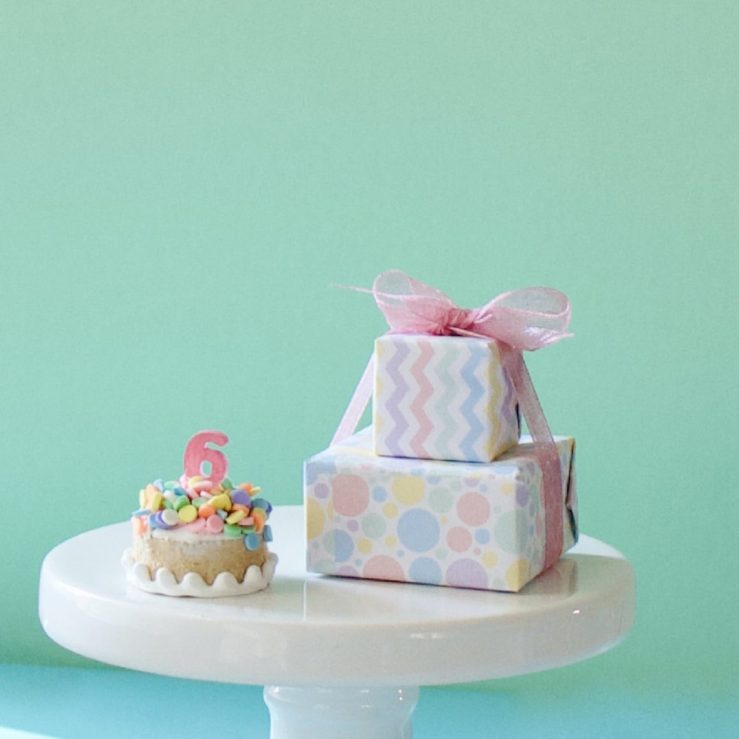 Miniature Cake Miniature Gifts Cake Toppers Birthday Candle - Etsy