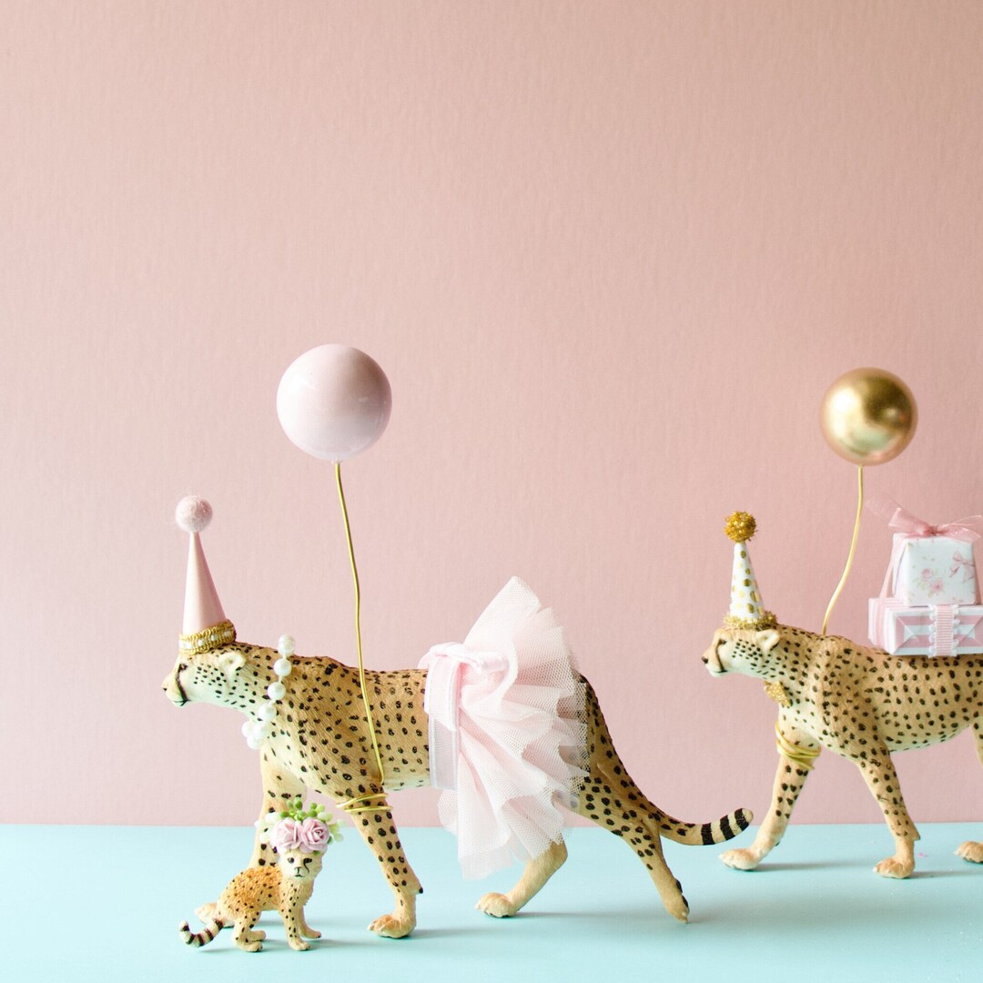 Cheetah Cake Topper Wild One Birthday Decorations Safari Table ...