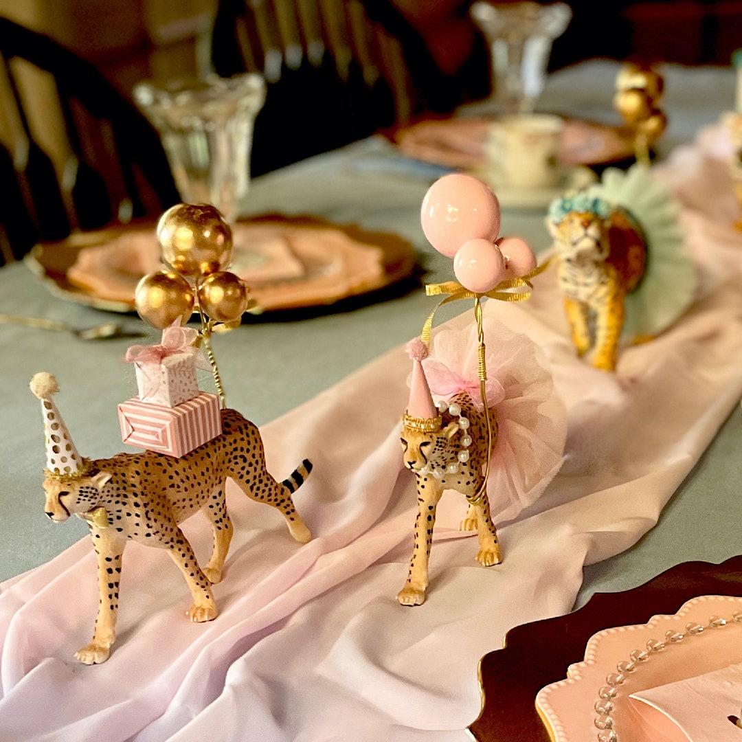 Cheetah Cake Topper Wild One Birthday Decorations Safari Table ...