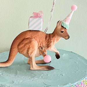 Kangaroo Cake Topper Kangaroo Birthday Cake Topper Kids Party Animal ...