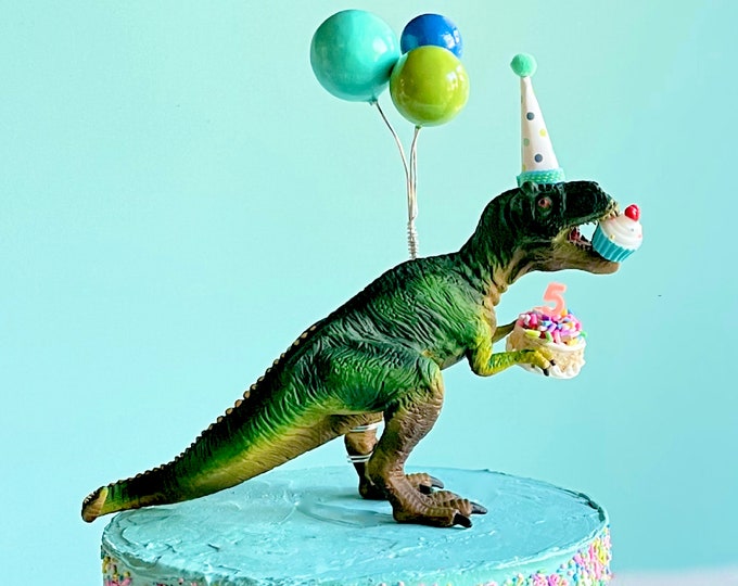 Dinosaur Cake Topper T Rex Birthday Boy Dinosaur Birthday Decorations T ...
