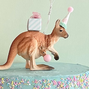 Kangaroo Cake Topper Kangaroo Birthday Cake Topper Kids Party Animal ...