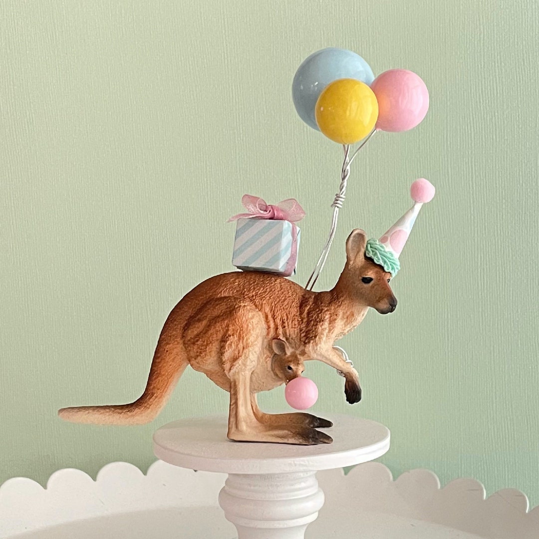 Kangaroo Cake Topper Kangaroo Birthday Cake Topper Kids Party Animal ...
