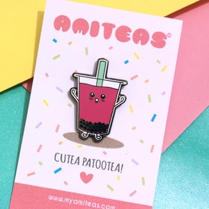 Bubble Tea Enamel Pin 3cm Cutea Bubble Tea Pin, Boba Pin, Milk Tea Pin ...