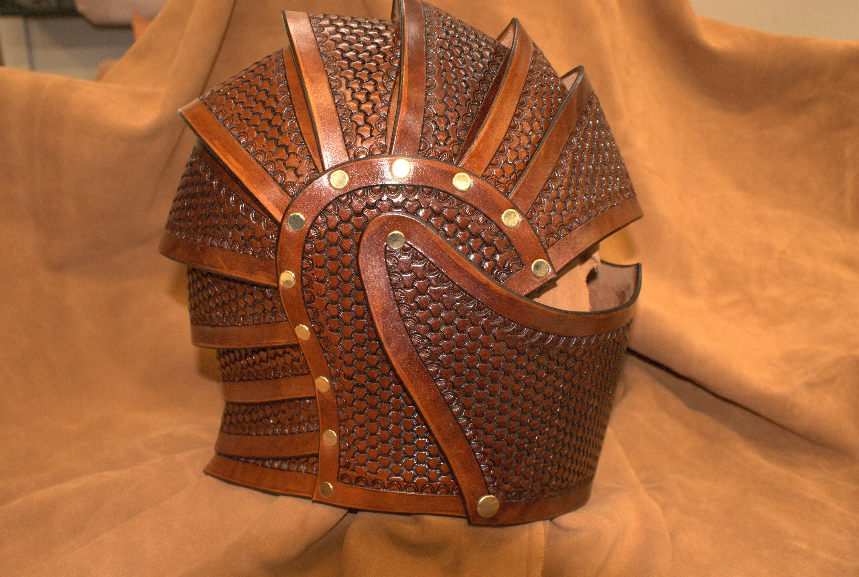 Fantasy Armor Leather Helmet - Etsy