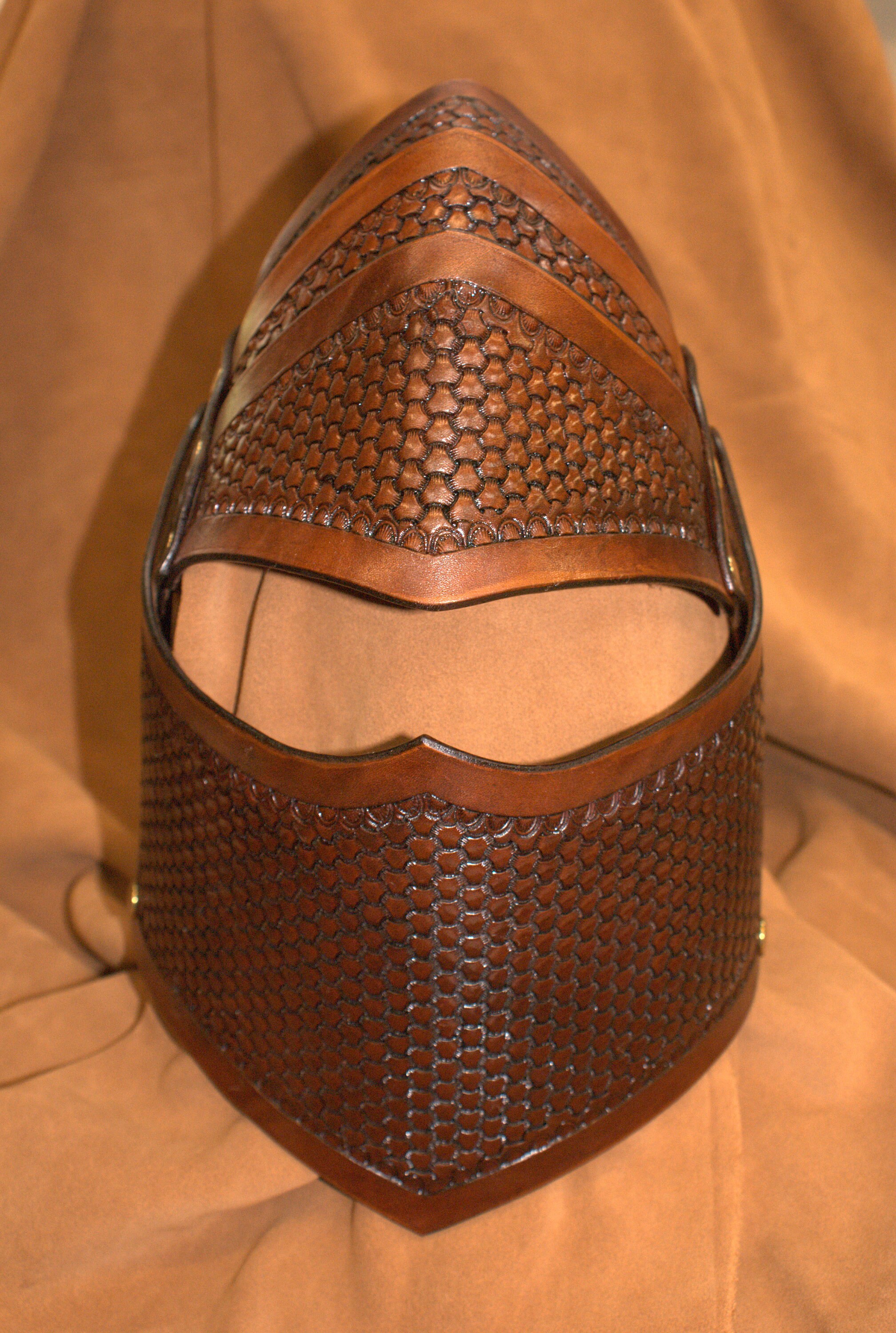 Fantasy Armor Leather Helmet - Etsy