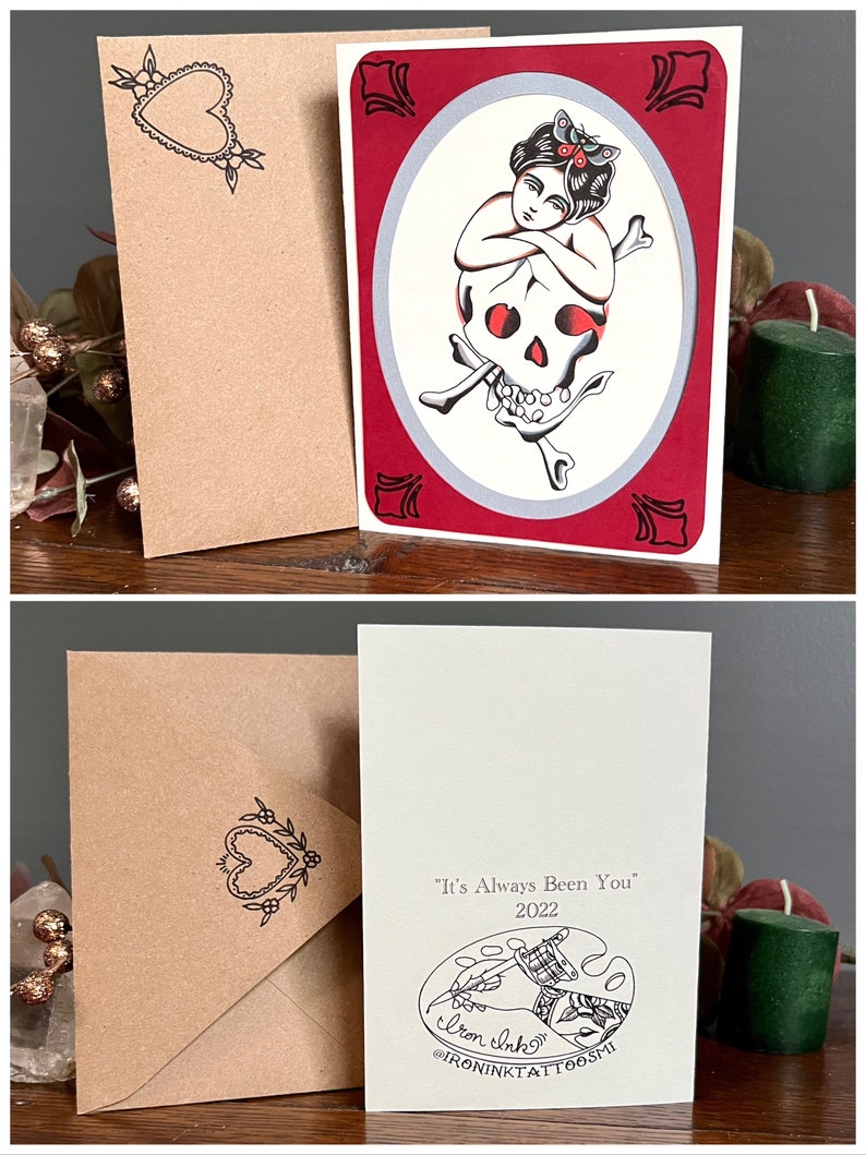 Tattoo Art Handmade Cards American Traditional Original - Etsy