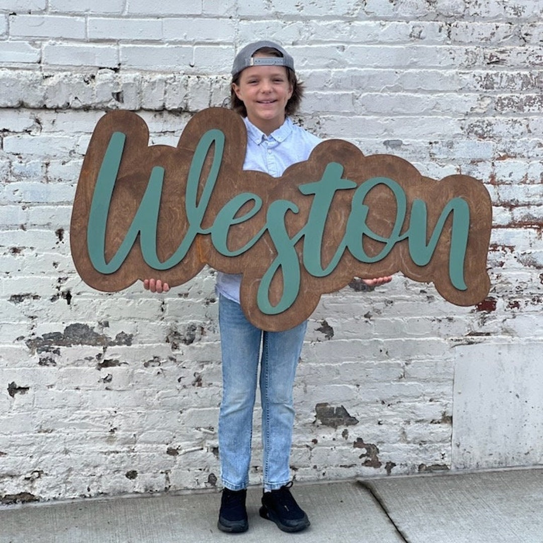 Boy Name Sign, Custom Name Sign, Nursery Name Sign, Name Sign, Above ...