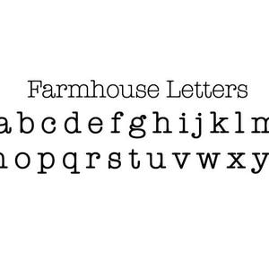 Farmhouse Letters* Farmhouse Letter* Lowercase Letter* Typewriter ...